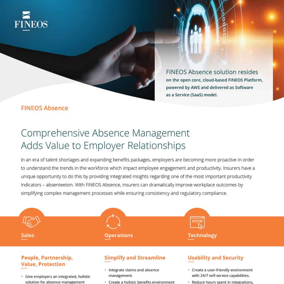 FINEOS Absence Datasheet | Absence Management | FINEOS